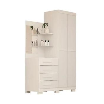 Guarda Roupa Melissa 02 Portas e Espelho - Branco/Rosa/Azul - ACP ...