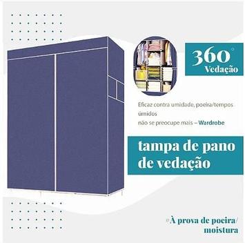 Guarda Roupa Portátil 2 Portas Azul - Guarda Roupa Portátil 2 Portas ...