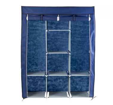 Guarda-roupa Portátil Dobrável Armazenagem Organizador Azul - Aquam ...