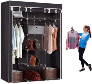 Guarda Roupa Portátil Dobrável com Prateleiras Reforçadas e Zíper ...