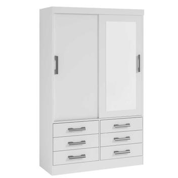 Guarda Roupa Solteiro 2 Portas 6 Gavetas 100% MDF Meridian Plus D'Doro ...