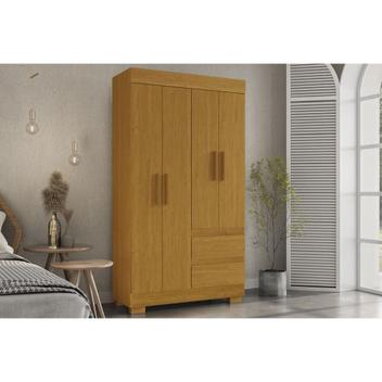 Guarda Roupa Solteiro 4 Portas e 2 Gavetas Maya Cinamomo - ACP - ACP Móveis - Guarda-Roupa ...
