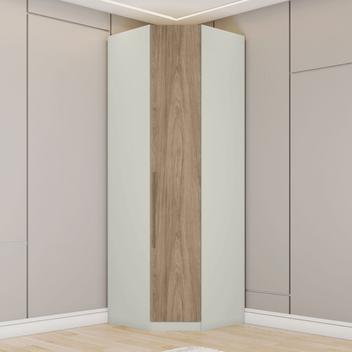 Guarda-Roupa Solteiro Modulado de Canto Predileto 1 Porta Areia Hp ...