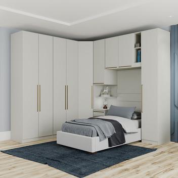 Guarda-Roupa Solteiro Modulado Seletto 9 Portas 3 Gavetas Areia Hp ...