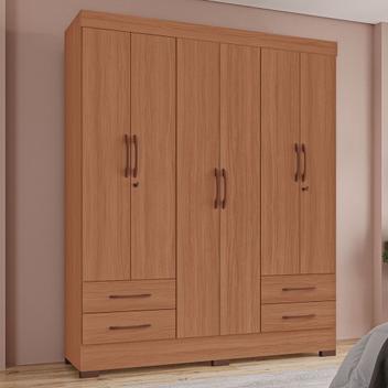 Guarda-Roupas Porto Rico 100% MDF Tuboarte 6 Portas 4 Gavetas - Guarda ...