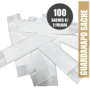 Guardanapo Sache Liso TODO BRANCO 33x14cm Pacote com 100 Unidades ...
