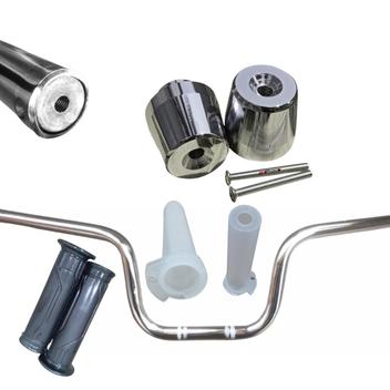 Guidão Para Yamaha Factor YBR Com Manopla Pezinho e Roldana Kit ...