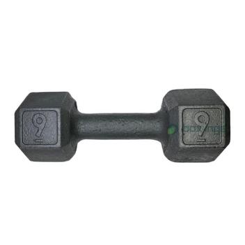 Halter Sextavado de Ferro Fundido Pintado - 9 Kg - BOX INGÁ - Halteres ...