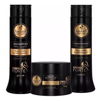 Haskell Kit Cavalo Forte Anti Queda P Antiqueda - 3 Produtos 300ml - Kit de Tratamento para ...