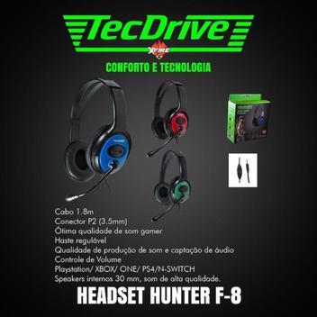 Headset gamer f-8 hunter - Tec driver - Headset Gamer - Magazine Luiza