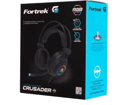 Headset Gamer Fortrek Crusader P2 + USB RGB Preto - Fortreak - Headset ...
