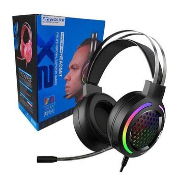 Headset Gamer Friwol X2 Rgb Profissional Pc Console - Preto - Headset Gamer - Magazine Luiza