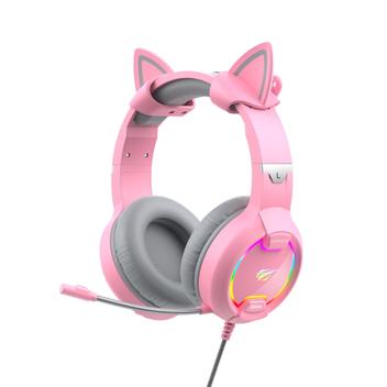 Headset gamer Knup KP-GA04 Cat Ear Rosa P3 USB - Headset - Magazine Luiza