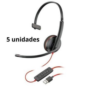 Headset Plantronics C3210 Blackwire Usb-A Kit C/05 Unidades - Headset ...