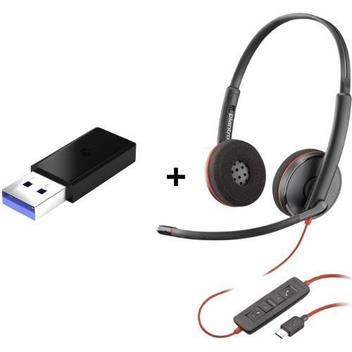 Headset Poly C3220 Duo - Usb C + Adaptador Usb-A 209749-101 ...