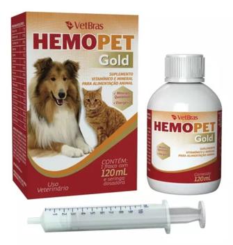 Hemopet Gold 120ml Suplemento Vitamínico - Vetbras - Vitaminas e ...