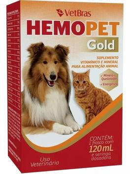 Hemopet Gold 120ml Suplemento Vitamínico - VETBRAS - Vitaminas e ...