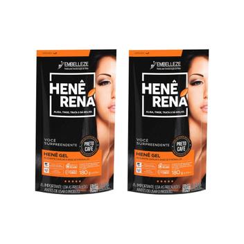 Hene Rena 180g Preto Cafe - Kit C/ 2un - Embelleze - Alisamento de ...