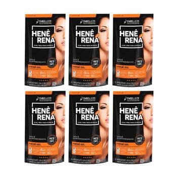 Hene Rena 180G Preto Cafe - Kit Com 6Un - Embelleze - Alisamento de ...