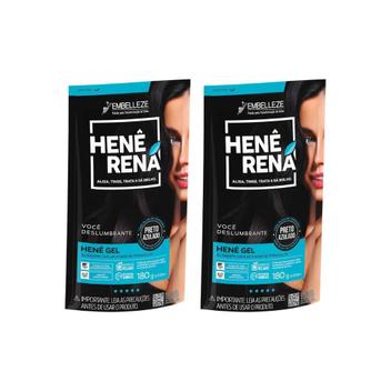 Hene Rena 180G Preto ulado - Kit Com 2Un - Embelleze - Alisamento de ...
