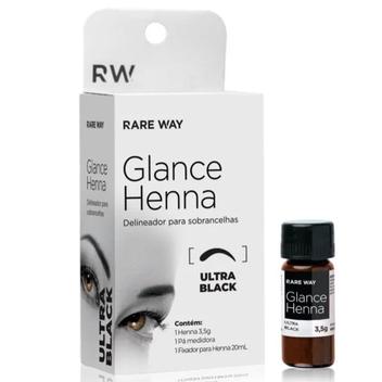 Henna Para Sobrancelhas Rare Way Glance Ultra Black - Tinta e Henna ...