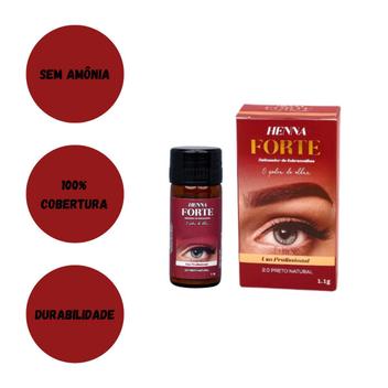 Henna Sobrancelhas Forte Alto Rendimento e Fixação 1.1g - LULLU PERSON ...