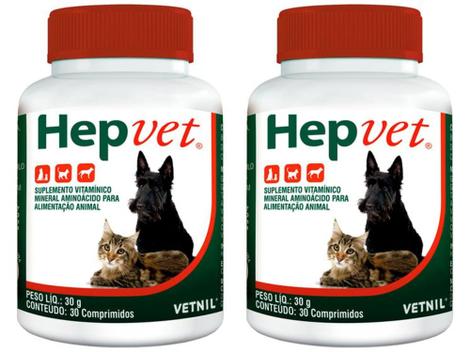 Hepvet vitamina Vetnil Combo 2 unidades- 30 Comprimidos - Farmácia Pet ...