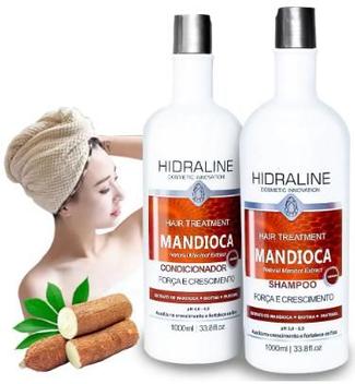 HidraLine - Hair Treatment Mandioca Shamp + Cond. 1L - Kit Shampoo e ...