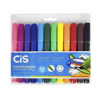 Hidrocor Jumbo Com 12 Cores Sertic - CIS - Caneta - Magazine Luiza