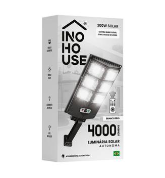 Holofote Solar Refletor 300w Poste Luminaria Autonoma 4000 LUMENS Kit ...