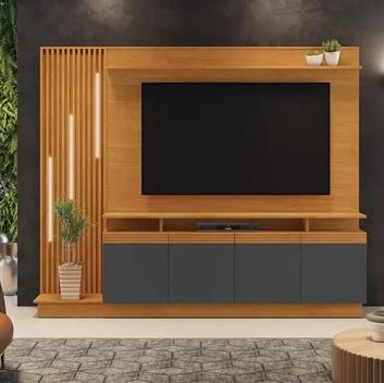 Home Absoluto Tv Até 65" JCM Movelaria - Cinamomo/Grafite - Rack ...
