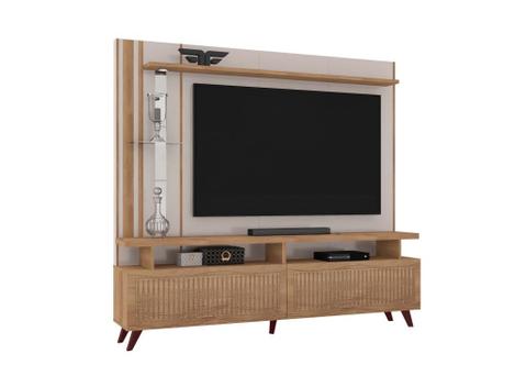 Home Theater Paloma - Off White/ Cedro - Grappa Móveis - Home Theater - Magazine Luiza