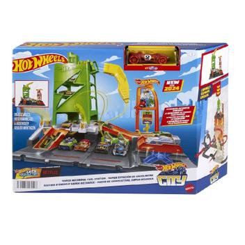 Hot Wheels City Posto de Combustível Super Recarga HTN79 - MATTEL ...