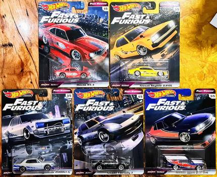Hot Wheels Fast & Furious - Fast Rewind Set Completo (5 miniaturas ...