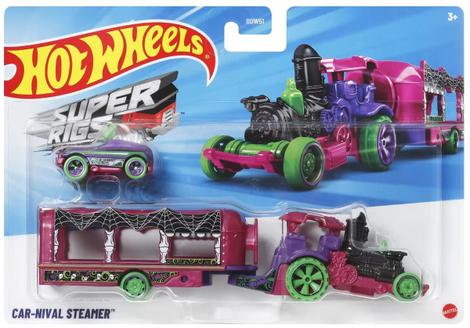 Hot Wheels Super Rigs Car-nival Steamer Trem Circo Locomotiva - Mattel ...