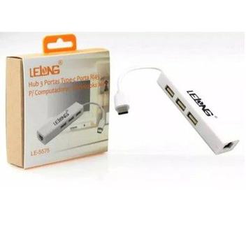 Hub Adaptador 3 Portas Tipo C, Porta Rj45 Para notebook Mac - Online ...