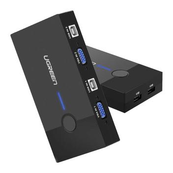 Hub Comutador Ugreen KVM Switch 2 in 4 Usb 2.0/VGA Preto - Kit Periféricos - Magazine Luiza
