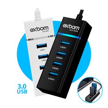 Hub Usb 3 0 4 Portas Entradas 9 Pinos Extensor Slim Hi Speed - Hub Usb ...