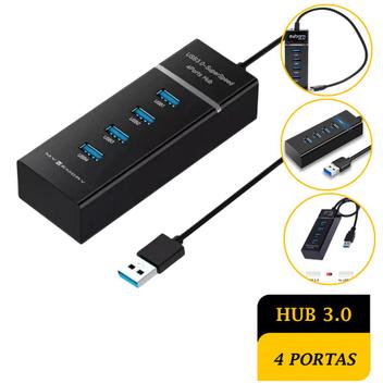 Hub Usb 3.0 Lehmox com 4 Portas Super Speed 5 Gbps e Led Indicativo ...