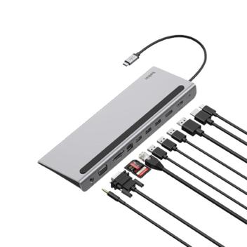 Hub USB C Belkin 11 em 1, dock para laptop multiportas 4K HDMI 100W ...