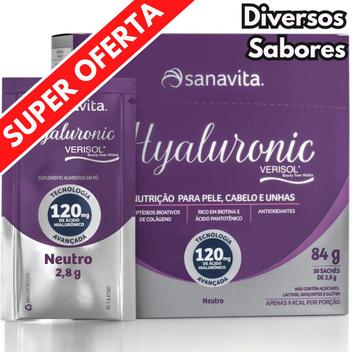 Hyaluronic Verisol Sanavita - Colágeno Verisol - 30 Sachês - Colágeno ...