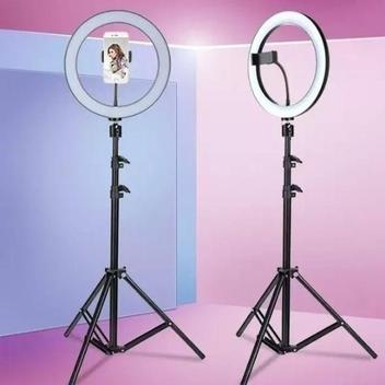 Iluminador Led Ring Light Grande 26Cm E Tripé Livestream - Ring Light ...