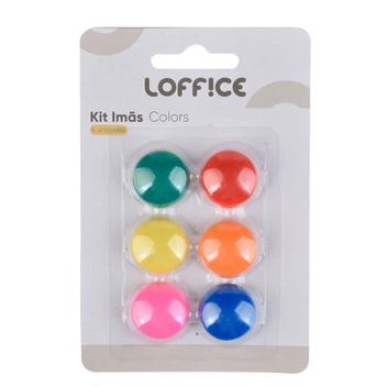 Imã Magnético 6 Unidades Colors 20mm CV244899 Loffice - Imã de ...