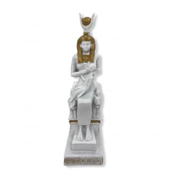 Imagem Deusa Egípcia Isis Mãe Hórus Resina 19Cm-Escolha Cor - Bialluz ...