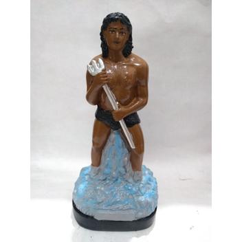 Imagem Exu Dos Rios Escultura Estatua Gesso 20 Cm - Lua Mistica ...