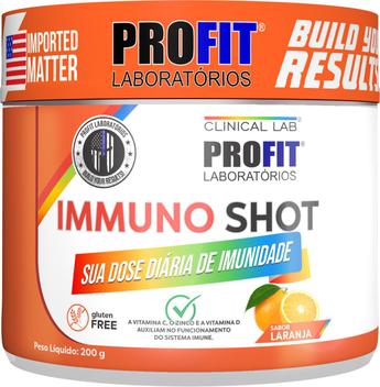Immuno Shot C/ Vit C + D3 + Glutamina + Zinco 200g - Profit Labs - BCAA ...