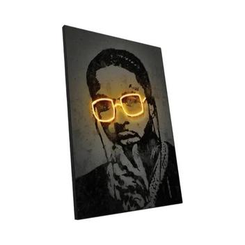 Impressão Em Tela De Arte Abstrata De Rapper Neon Star 2PAC Hip Hop ...