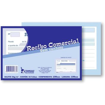 Impresso Recibo Comercial sem Canhoto 50 Folhas - Pacote com 20 - Tamoio - Recibo - Magazine Luiza
