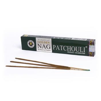 Incenso Indiano Vijayshree Golden Nag Patchouli 15g - Incenso - Magazine Luiza