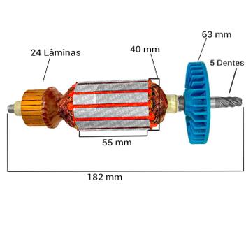 Induzido (Rotor) para politriz bosch 1366 - Gpo 12-e 182mm - Suzer ...